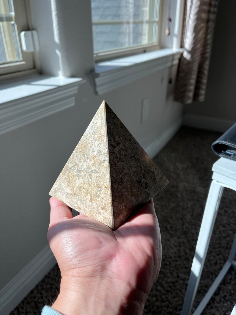 Pyramid Paperweight Office School Marble Stone Onyx - Etsy