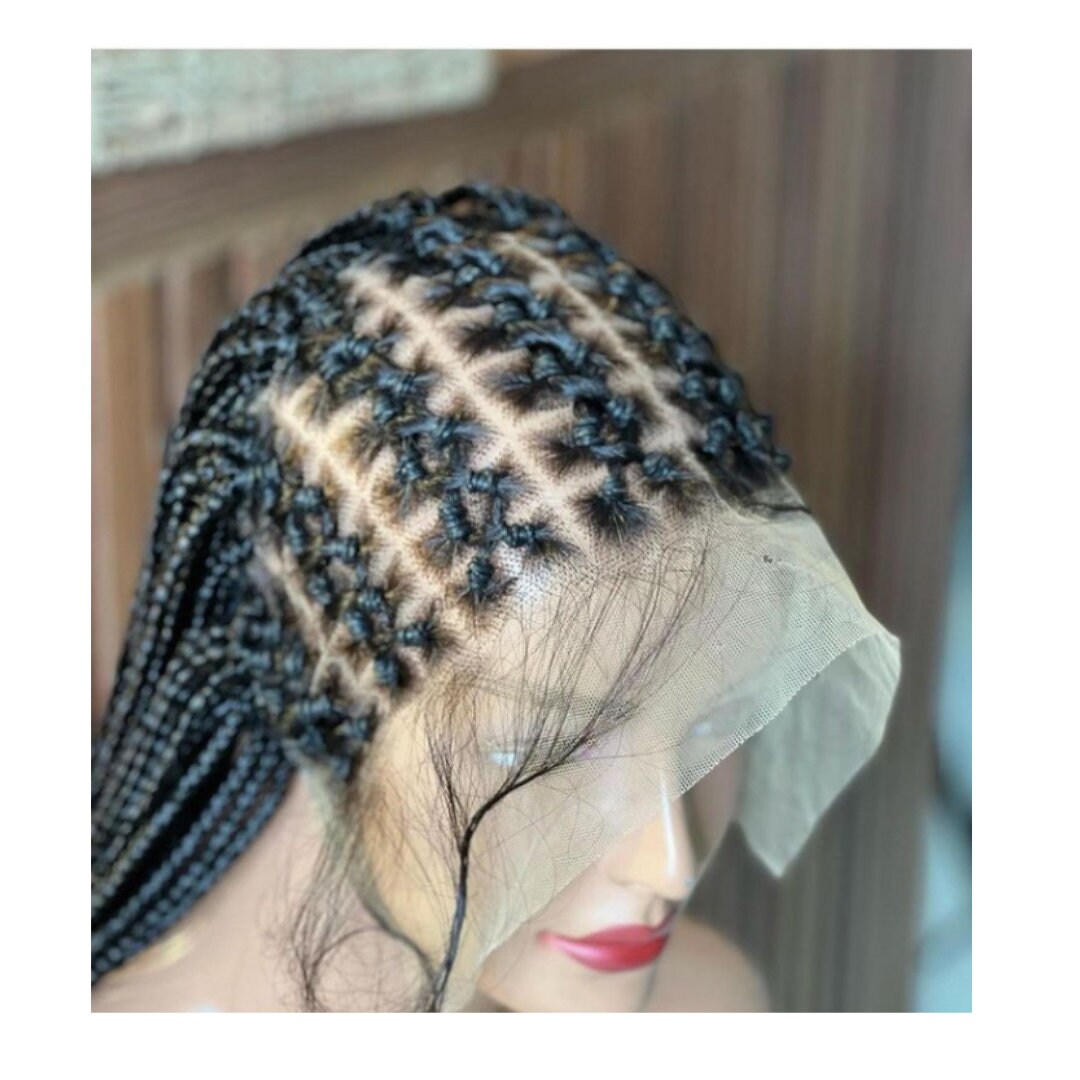 Crisscross Cornrow Braided Wig: Stich Braids, Protective Style - Etsy