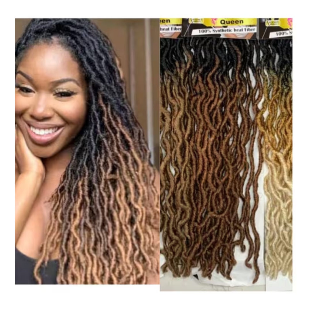 Faux Locs Dread for Black Women Braided Wig Distressed Locs Braids Lace ...
