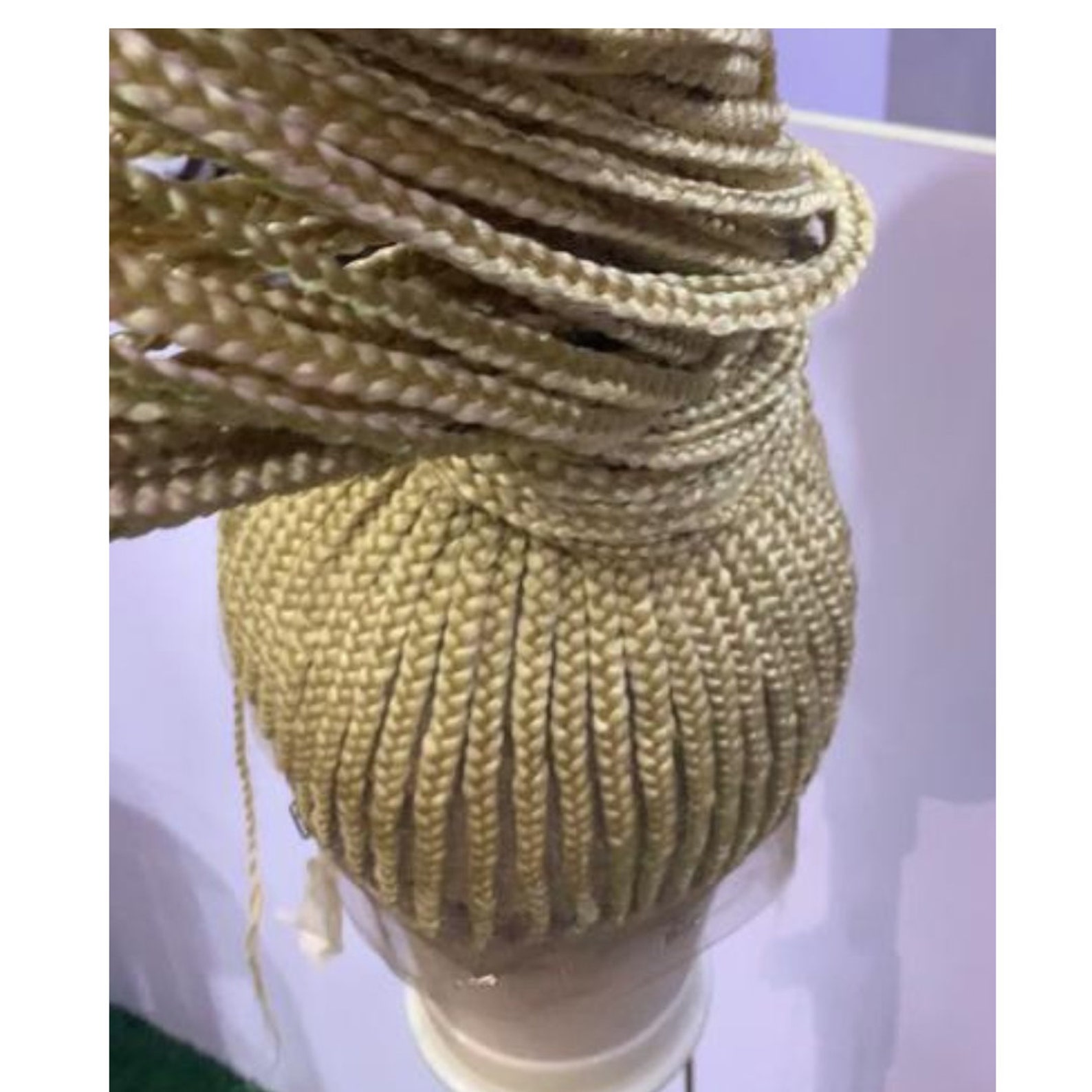 Human Hair Braided Wig, Braids Wig, Cornrow Unit. Updo Cornrow Wig ...