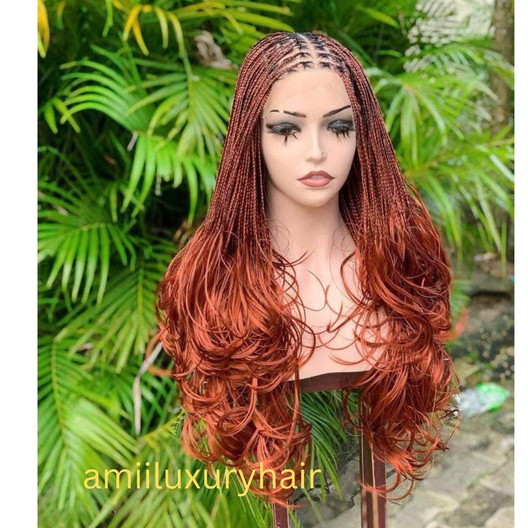 Knotless French Curl Box Braid Wig: Braided Hair for Black Women - Etsy