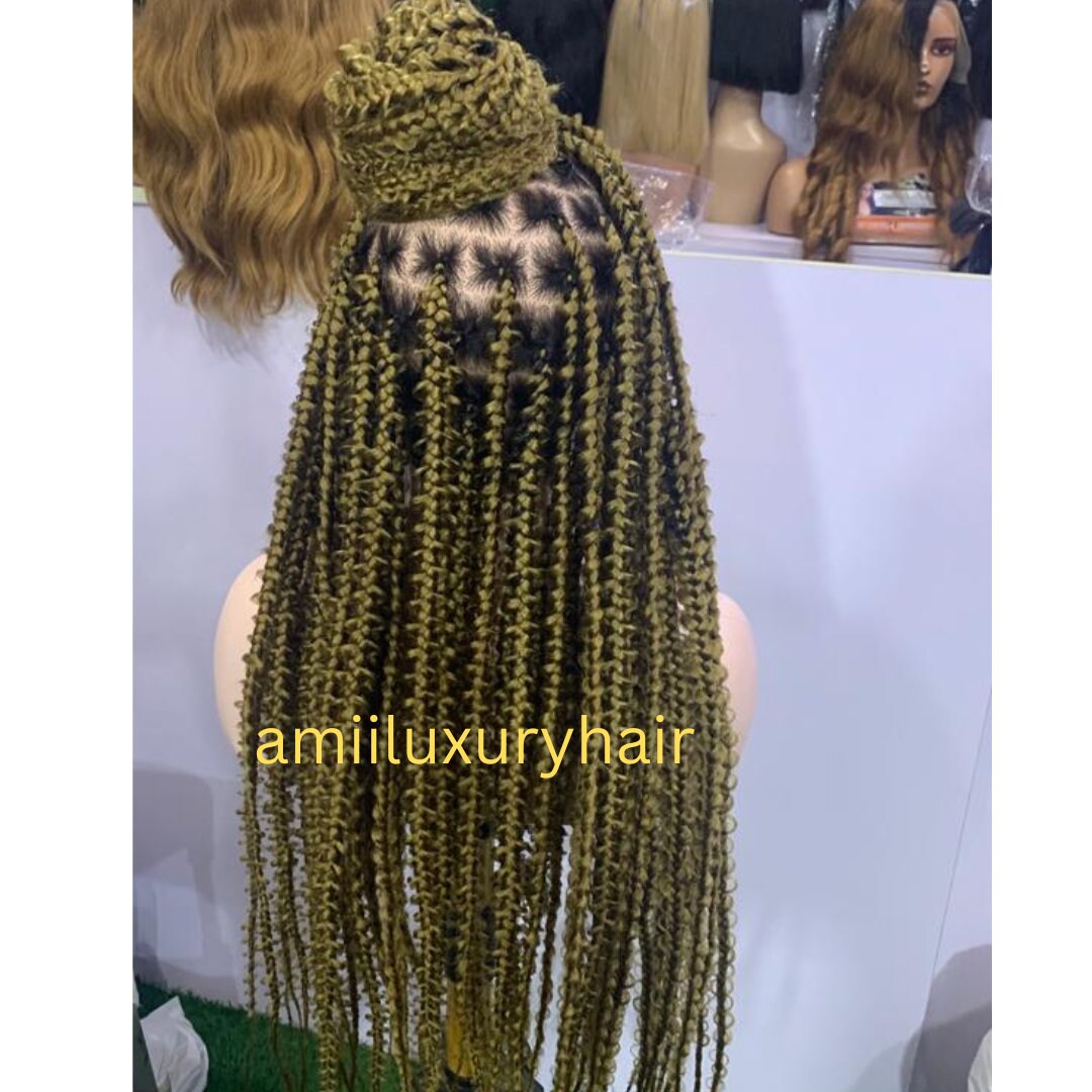 Color 27 Butterfly Braids Wig: Knotless Box Braids, Front Lace - Etsy