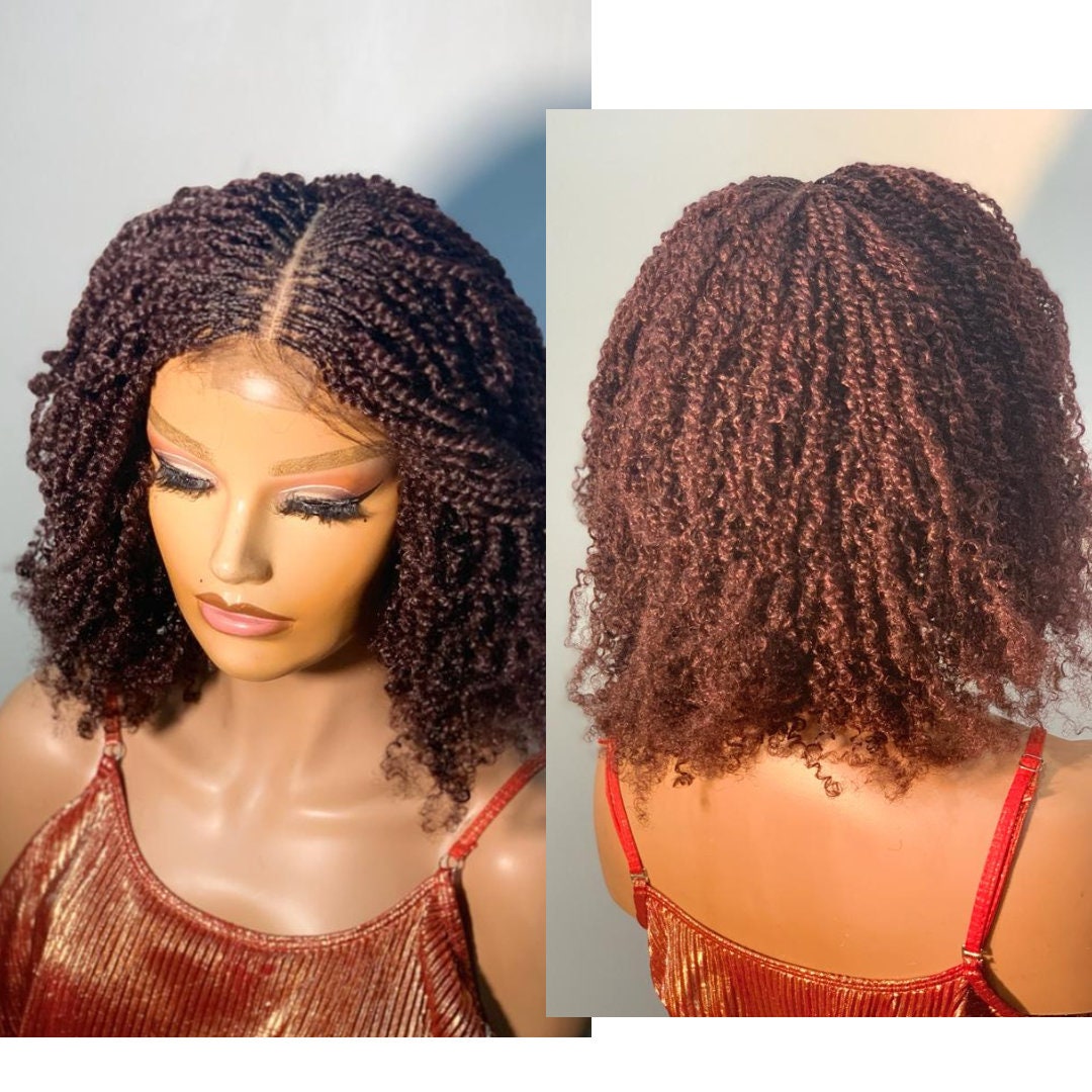 Ready to Ship Braided Wig,kinky Twist Wig Braided Wig for Black Woman ...