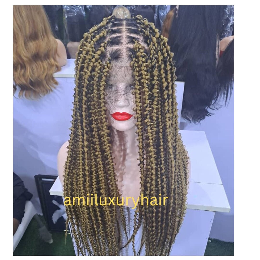 Color 27 Butterfly Braids Wig: Knotless Box Braids, Front Lace - Etsy