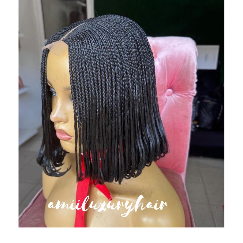 Short Braided Box Braids, Bob Wig Braids, Wig for Black Women, Free ...