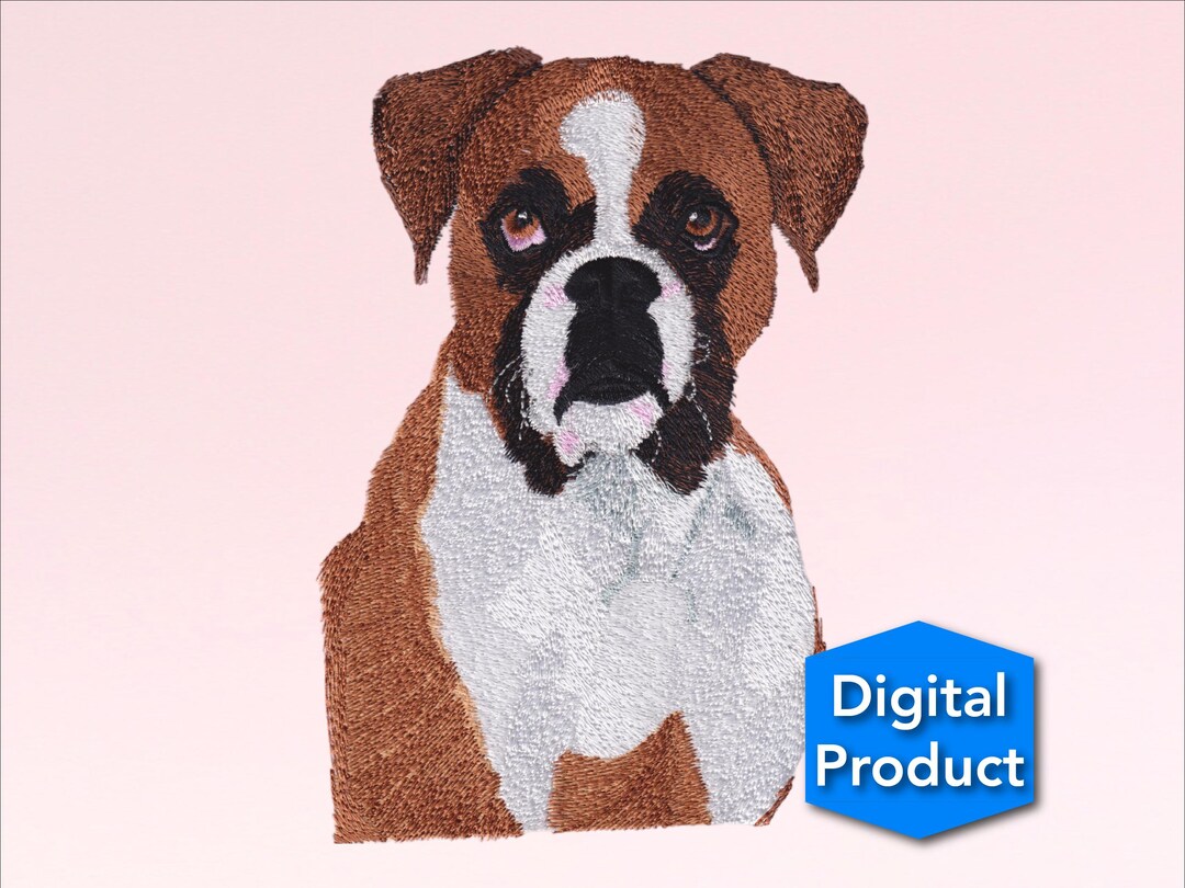 Boxer Dog - Animal and Pets Embroidery - Machine Embroidery - Digital ...