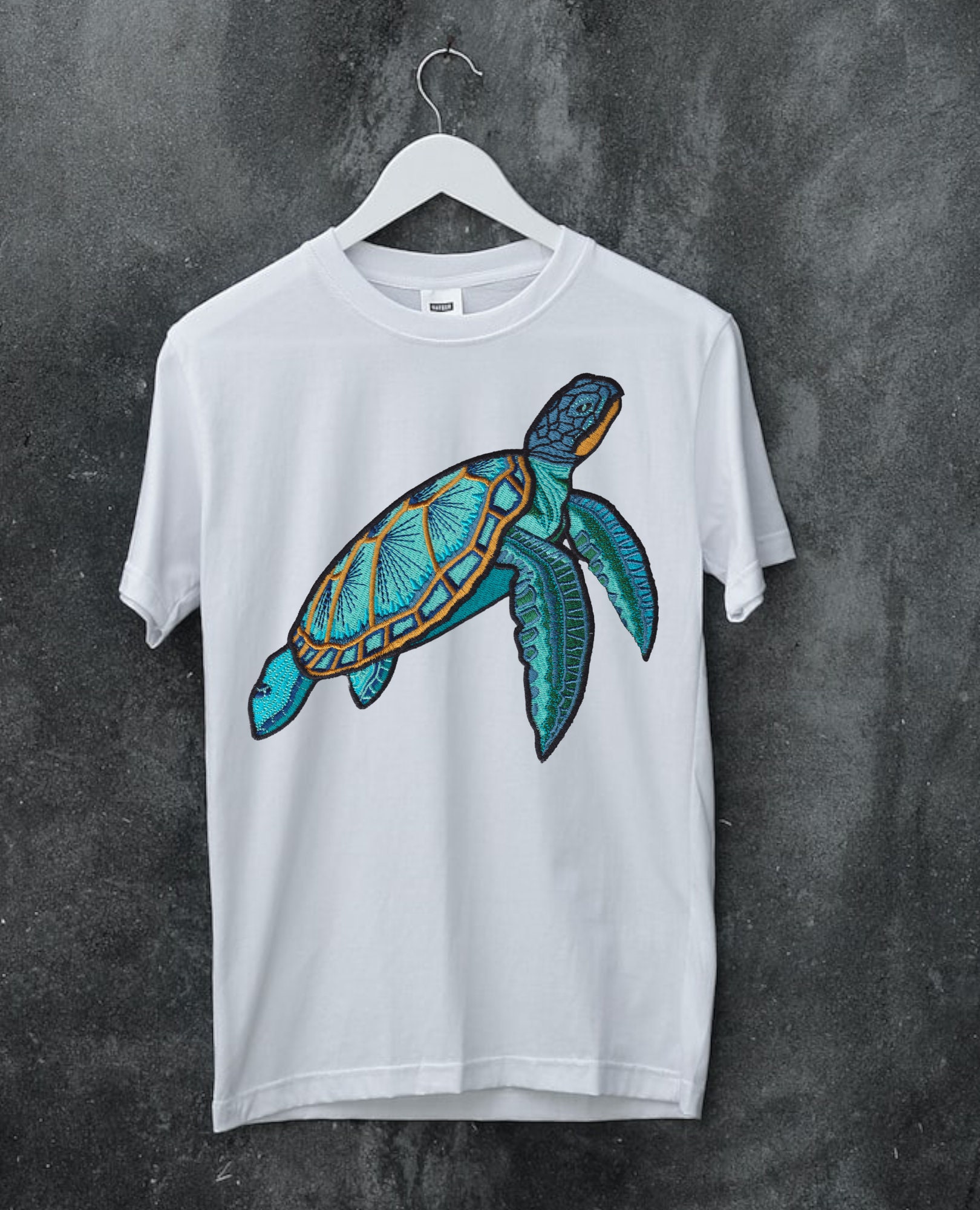 Turtle Logo Ocean Animal Embroidery Sea Creature Machine Embroidery ...