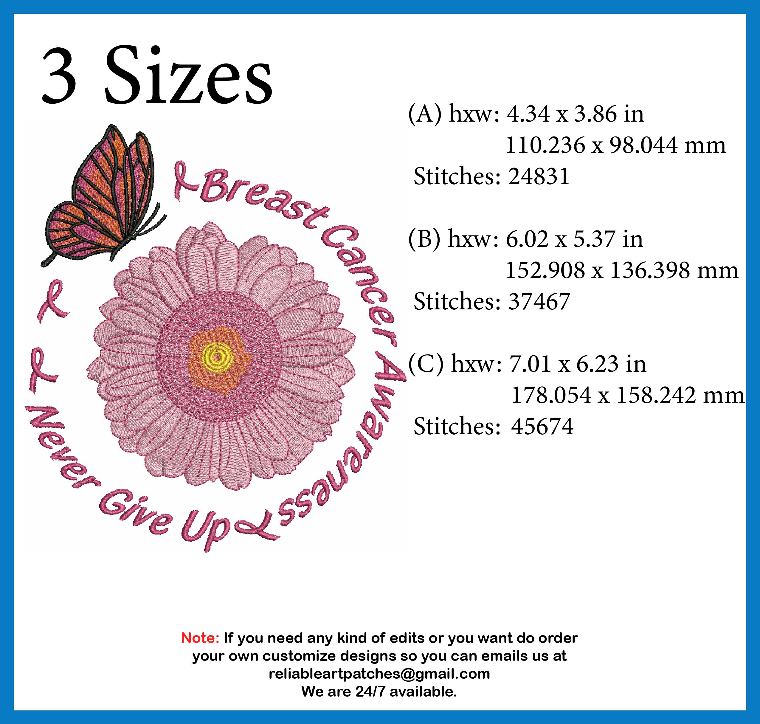 Breast Cancer Fight Cancer Machine Embroidery Digital Designs Instant ...