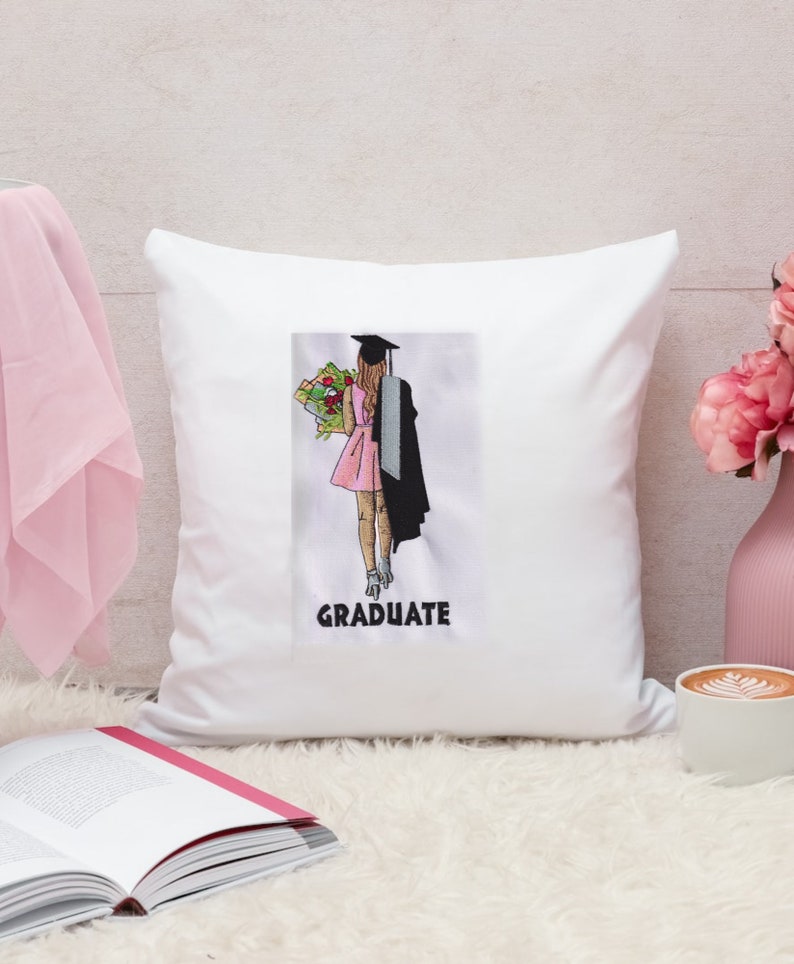 Graduate Girl Graduation Embroidery Machine Embroidery Digital Designs ...