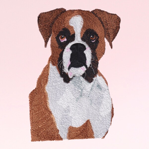 Boxer Dog Embroidery - Etsy