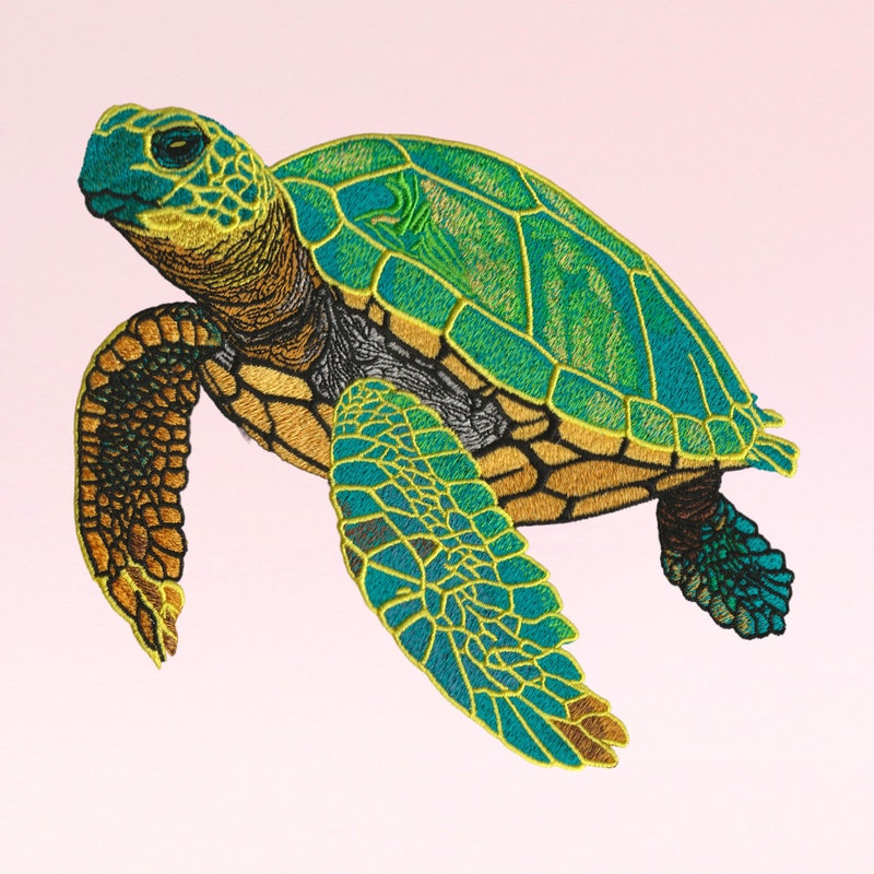 Turtle Embroidery - Etsy