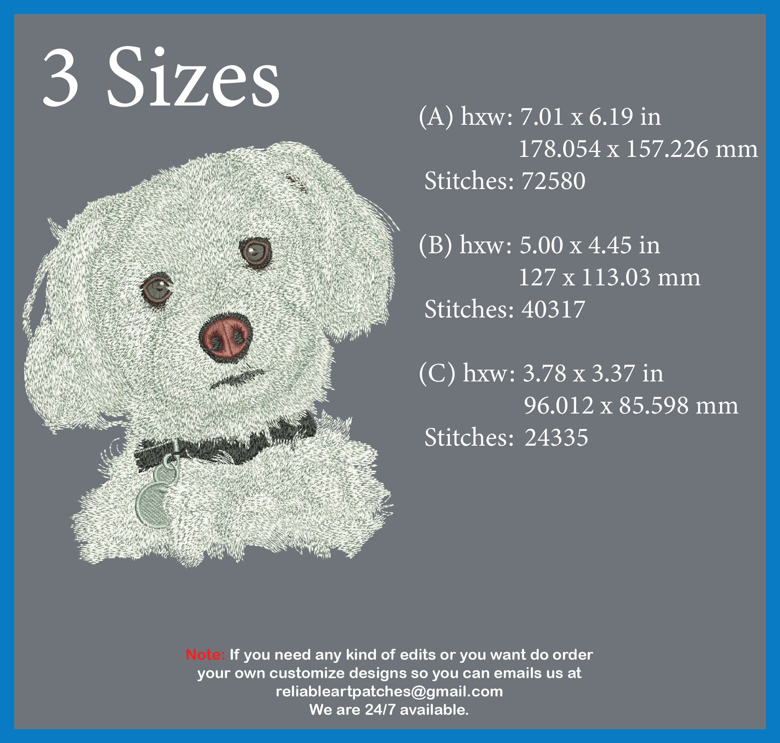 Bichon Frise Dog - Animal and Pets Embroidery - Machine Embroidery ...