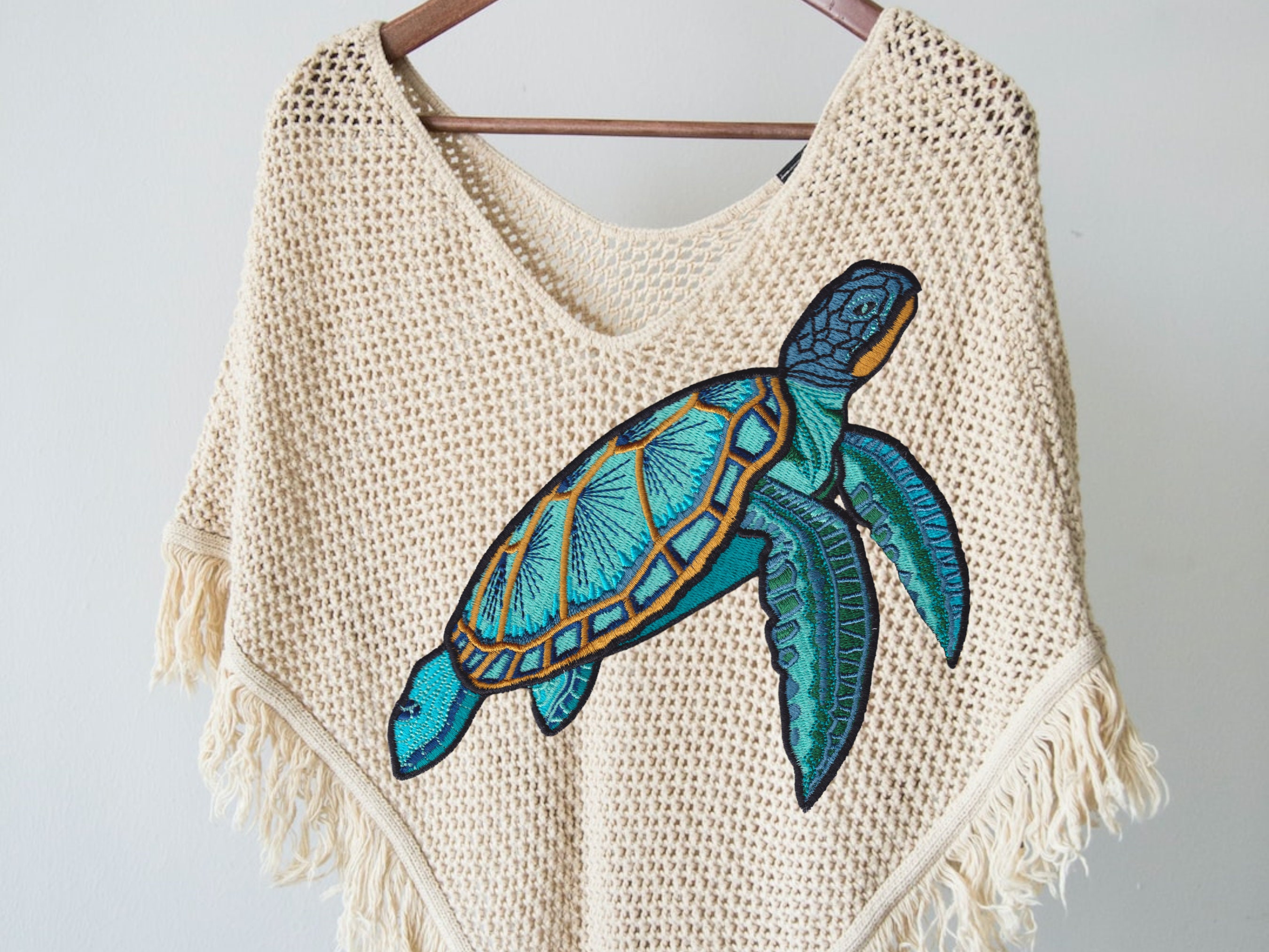 Turtle Logo Ocean Animal Embroidery Sea Creature Machine Embroidery ...