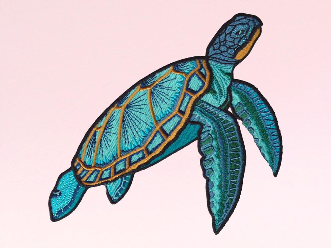 Turtle Logo Ocean Animal Embroidery Sea Creature Machine Embroidery ...