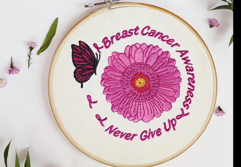 Breast Cancer Fight Cancer Machine Embroidery Digital Designs Instant ...