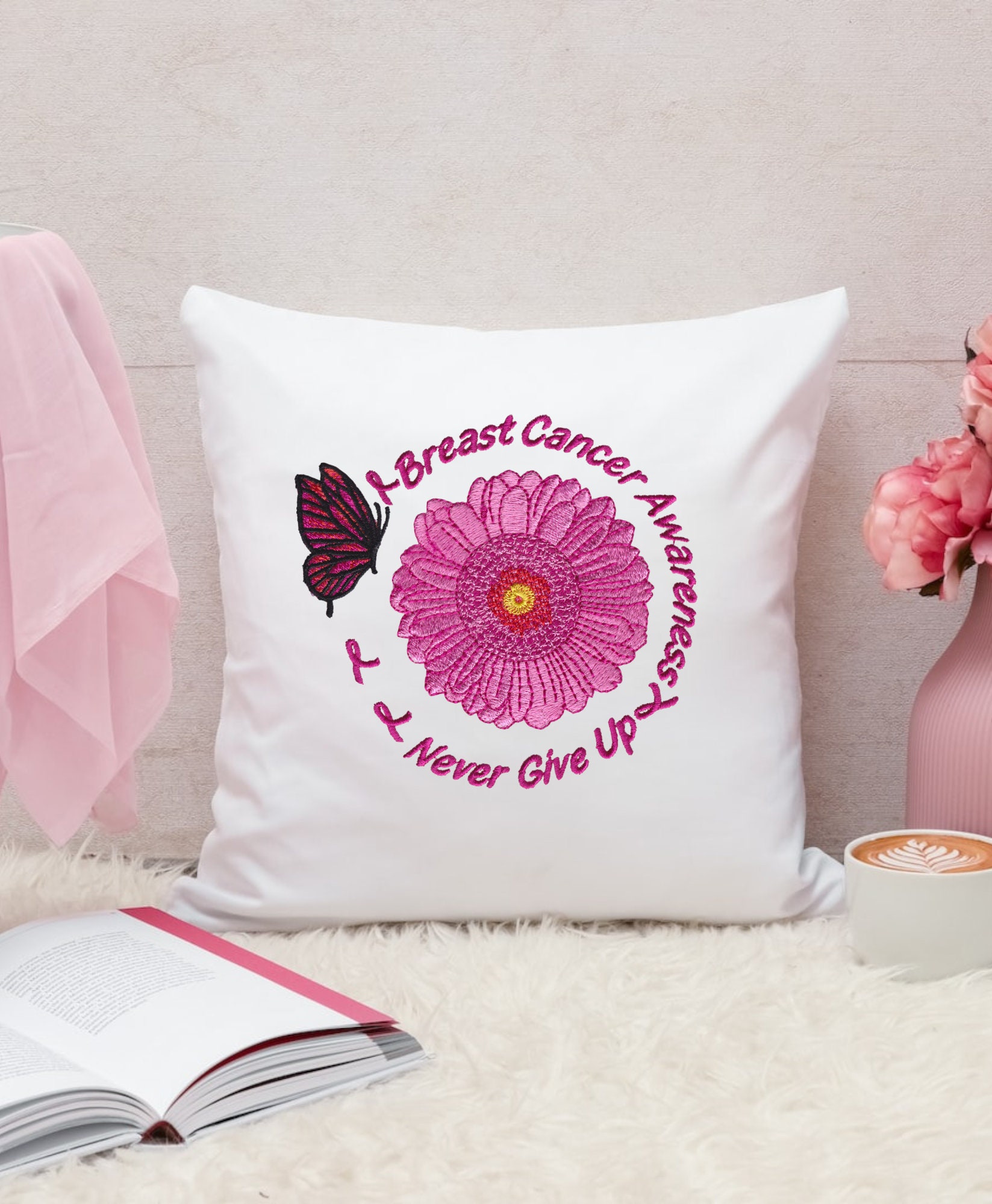 Breast Cancer - Fight Cancer - - Machine Embroidery - Digital Designs ...