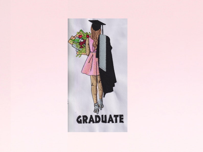 Graduate Girl Graduation Embroidery Machine Embroidery Digital Designs ...