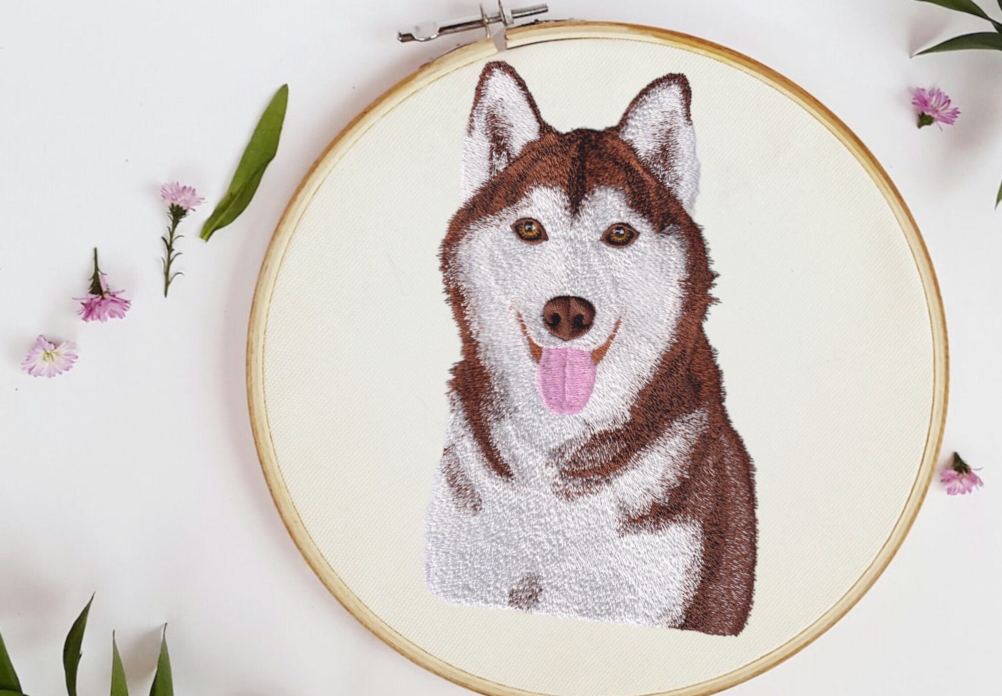 Siberian Husky Dog - Animal and Pets Embroidery - Machine Embroidery ...