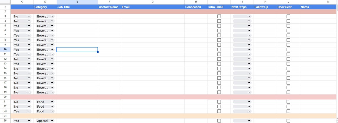 Sponsorship Tracking Template - Etsy