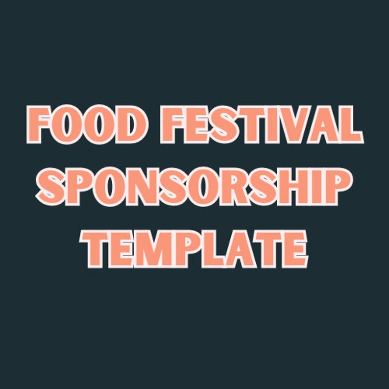 Sponsorship Deck for Food Festival - Etsy