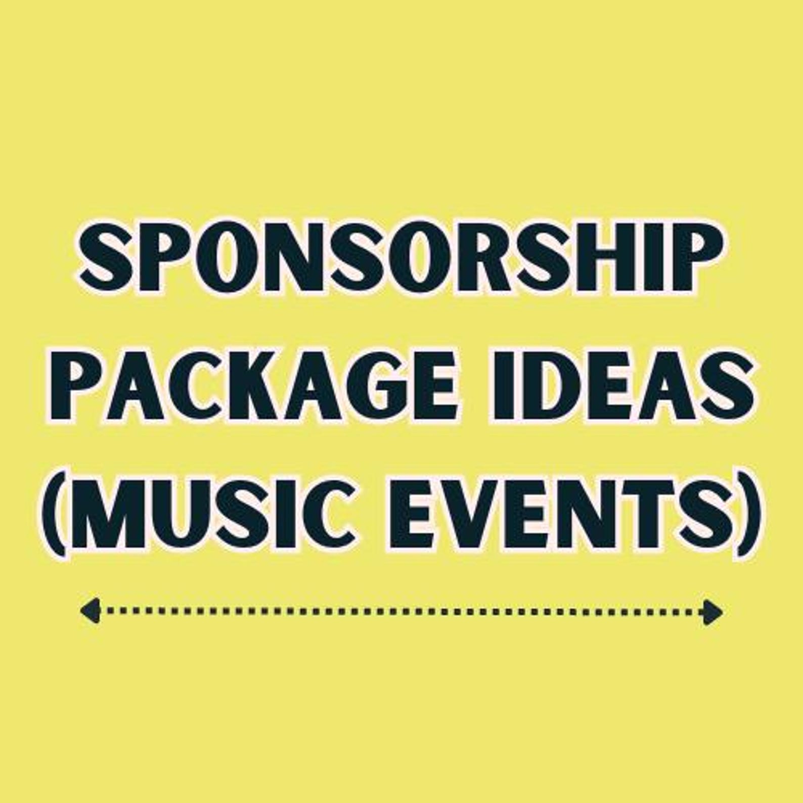 Music Sponsorship Package Ideas - Etsy