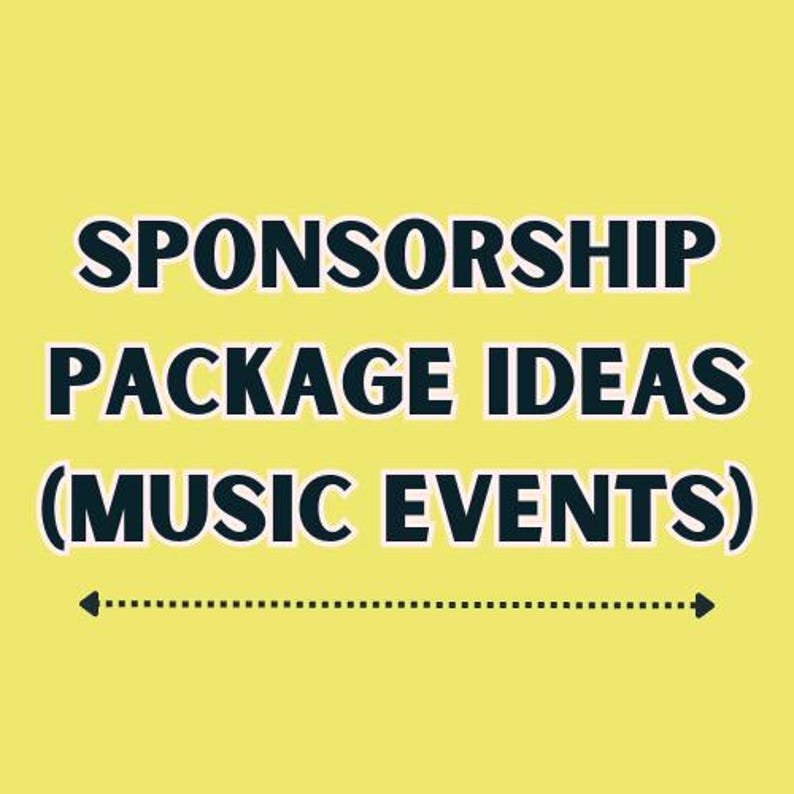 Music Sponsorship Package Ideas - Etsy