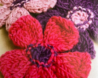 PATTERN Knitted Flower PDF Pattern Very Easy Photo Tutorial - Etsy