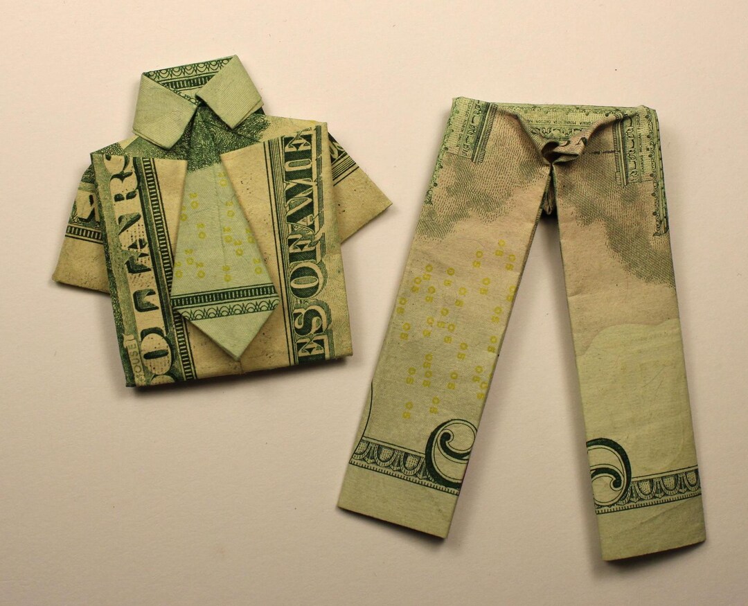 25 Dollars in Money Origami 20 Dollar Shirt & Tie Origami and 5 Dollar ...