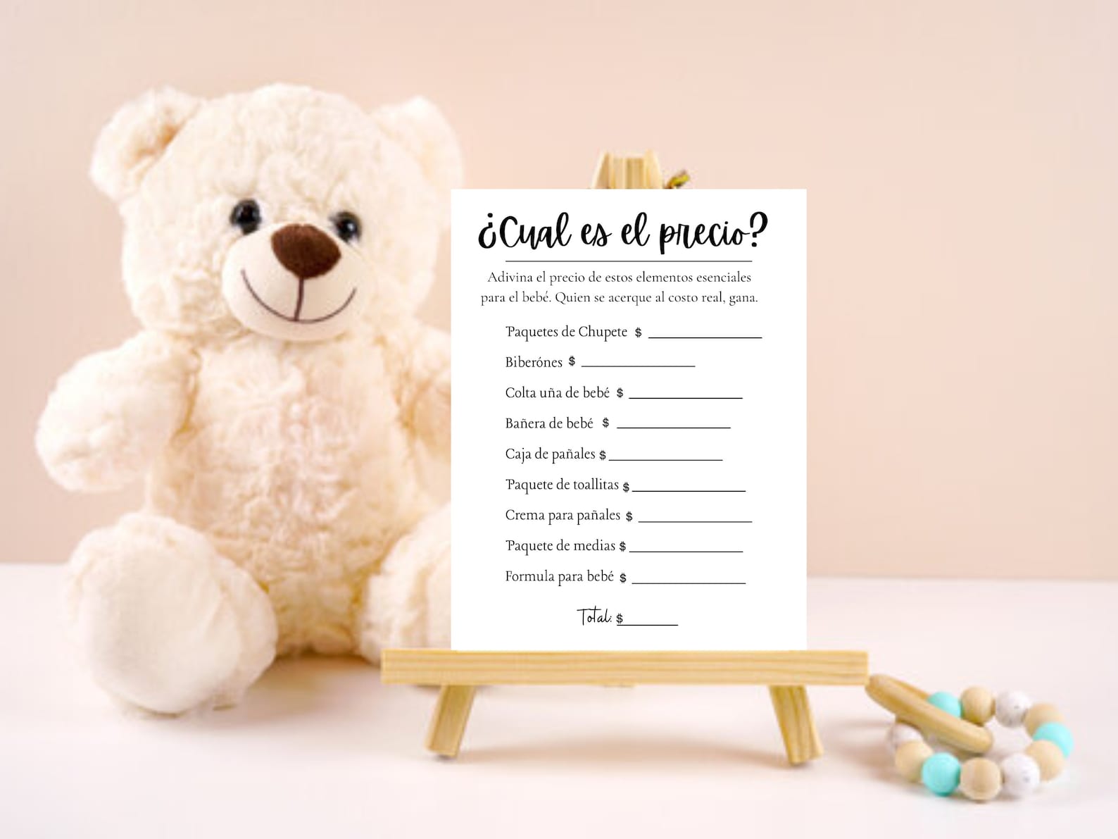 Cual Es El Precio? the Price is Right Baby Shower Game in Spanish Juego ...