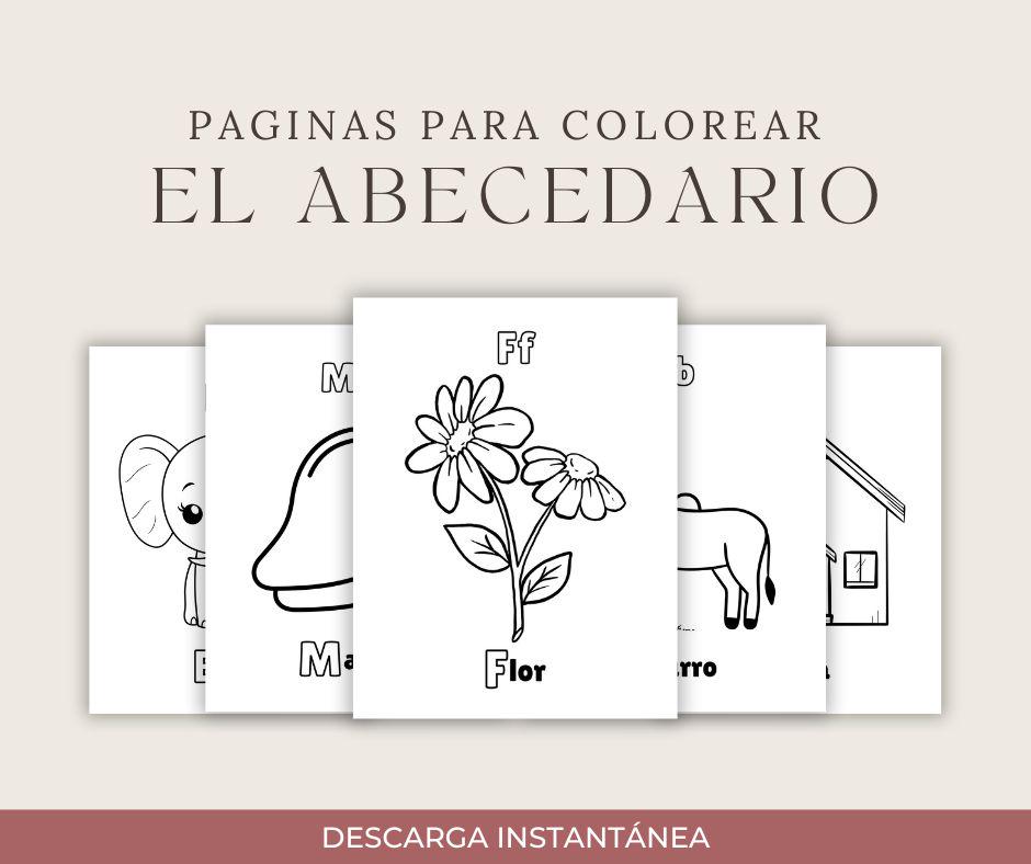 The Alphabet Coloring Pages in Spanish|páginas Para Colorear Del ...