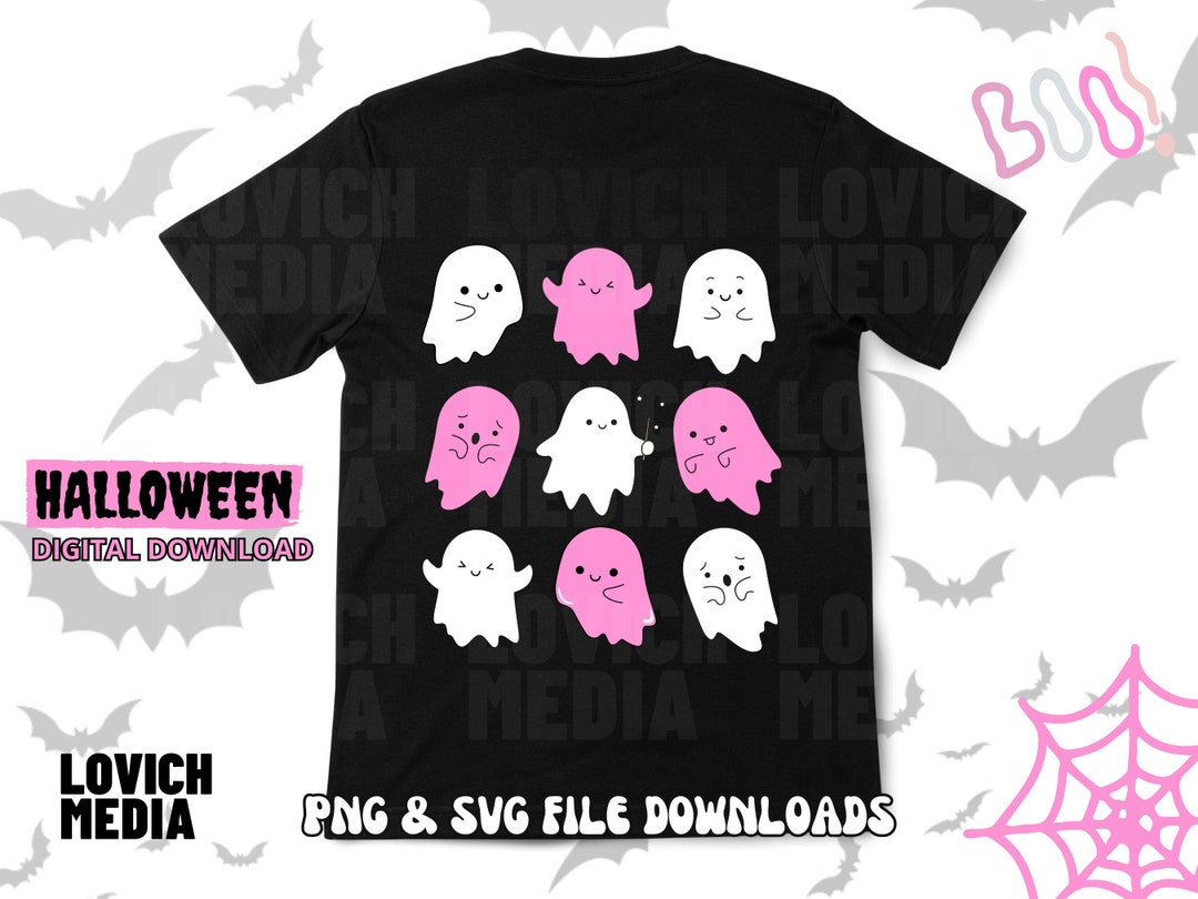 Cute Pink Ghost Png, Boo Png, Retro Halloween Png, Pink Ghost Png ...
