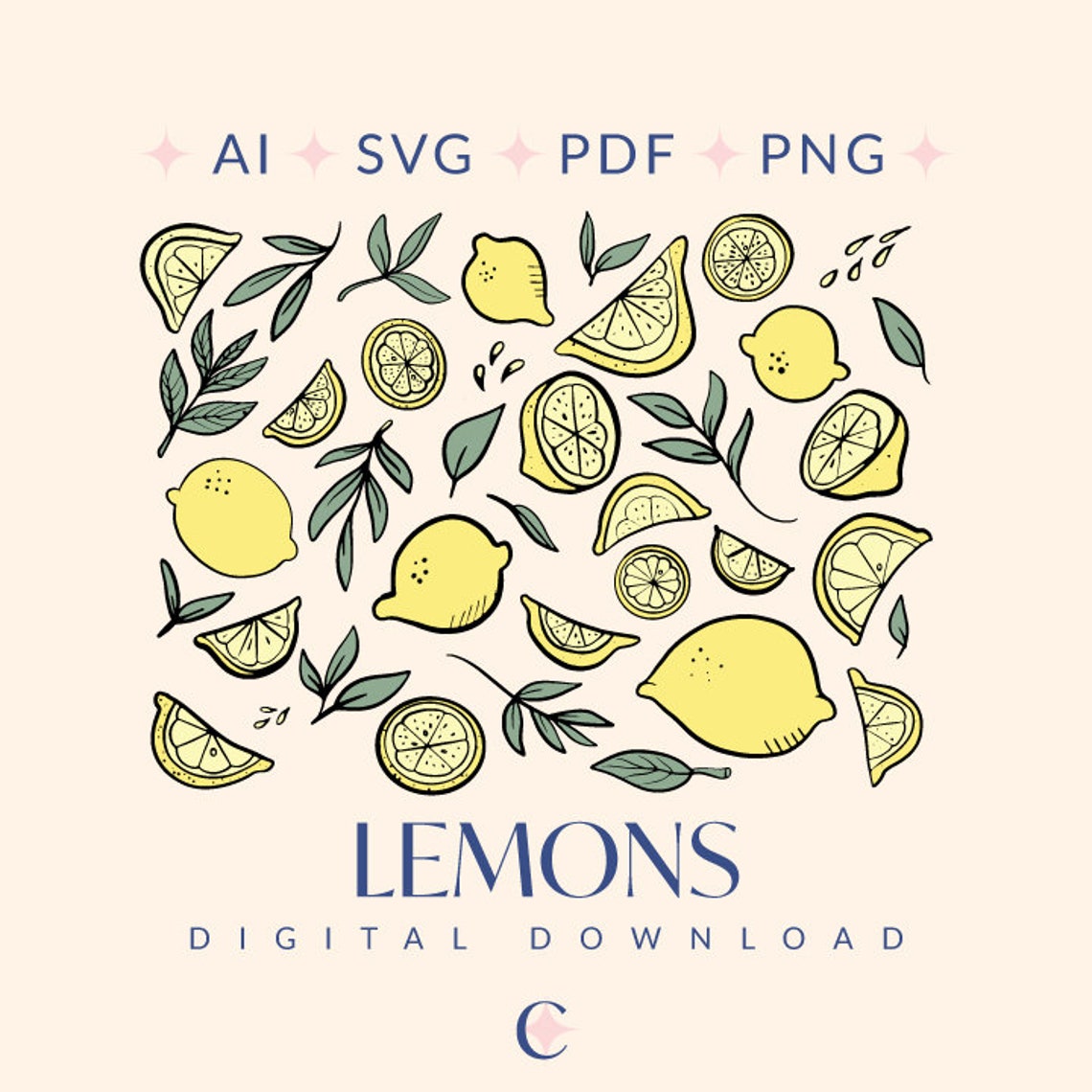 Lemon SVG | Lemons | Lemon Print | Summer SVG Bundle | Hello Summer ...