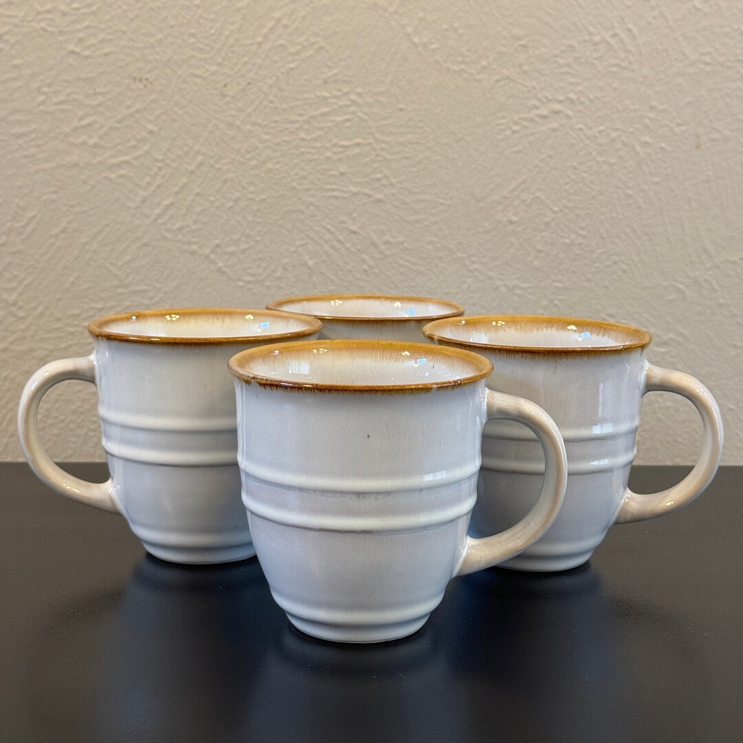 Four Vintage XL Oversized Coffee Mugs/ Farmhouse Mug Set - Etsy
