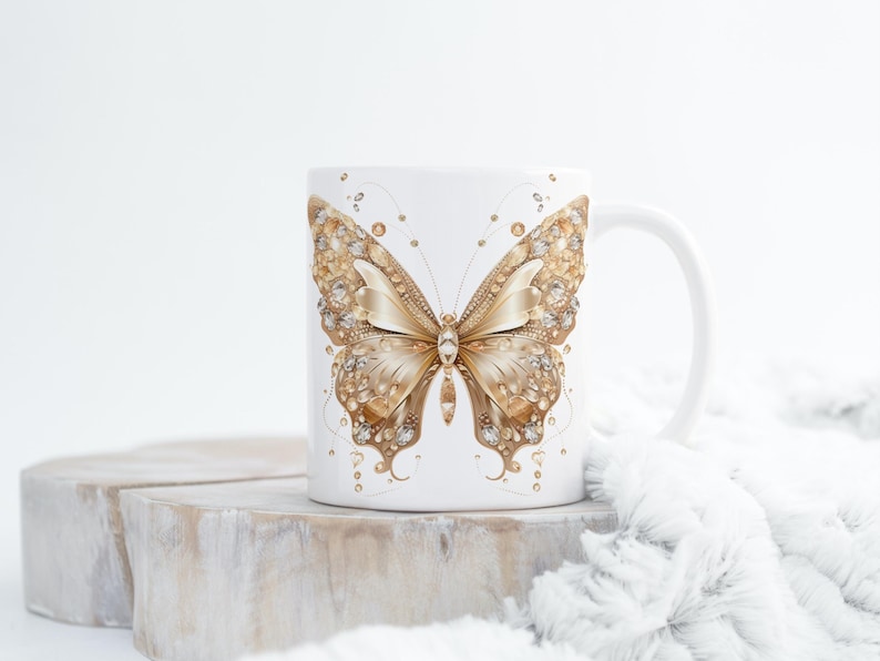 3D Gold Sparkling Butterflies Clip Art Gold Glitter - Etsy