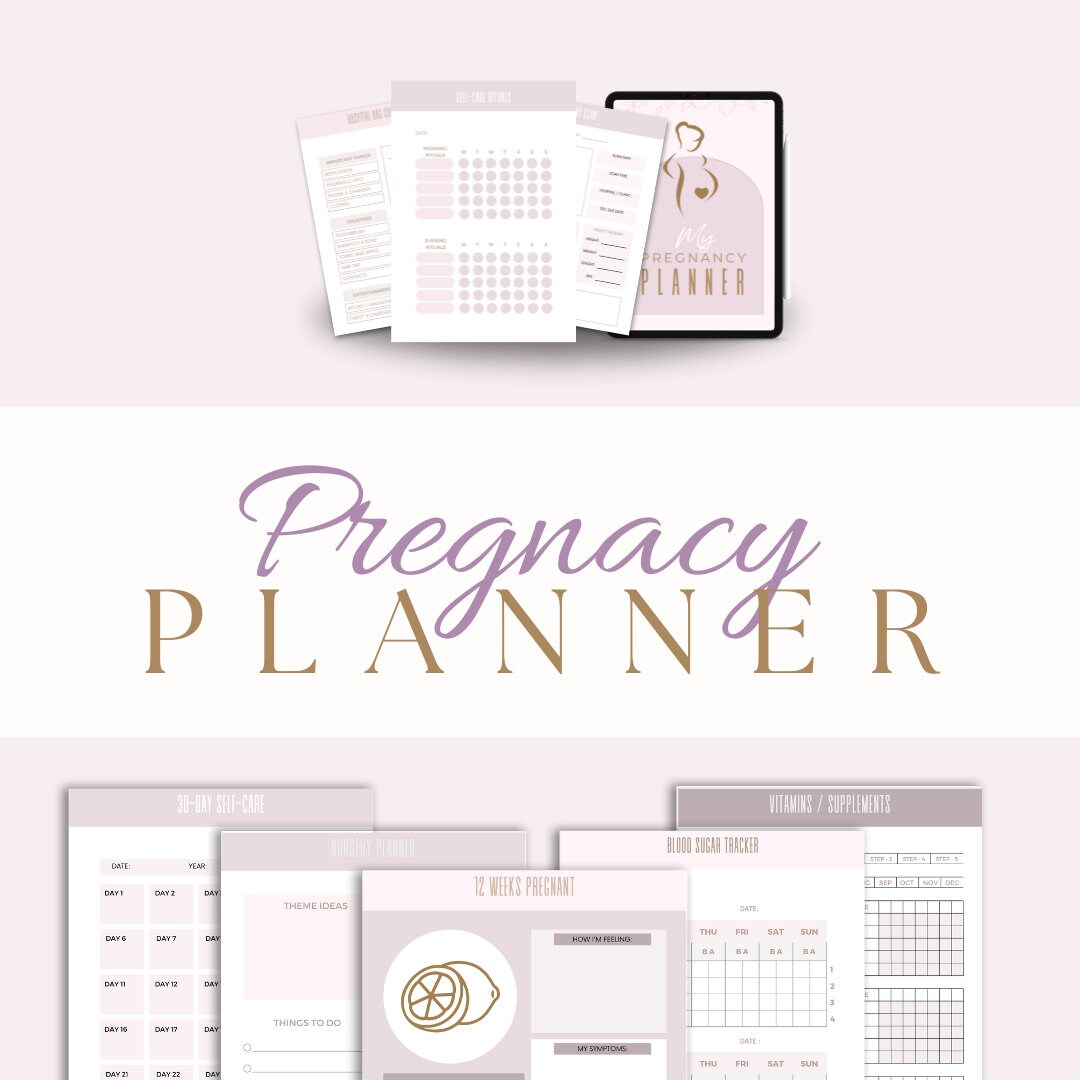 Pregnancy Planner, Bundle, Printable, Pregnancy Checklist, Pregnancy ...