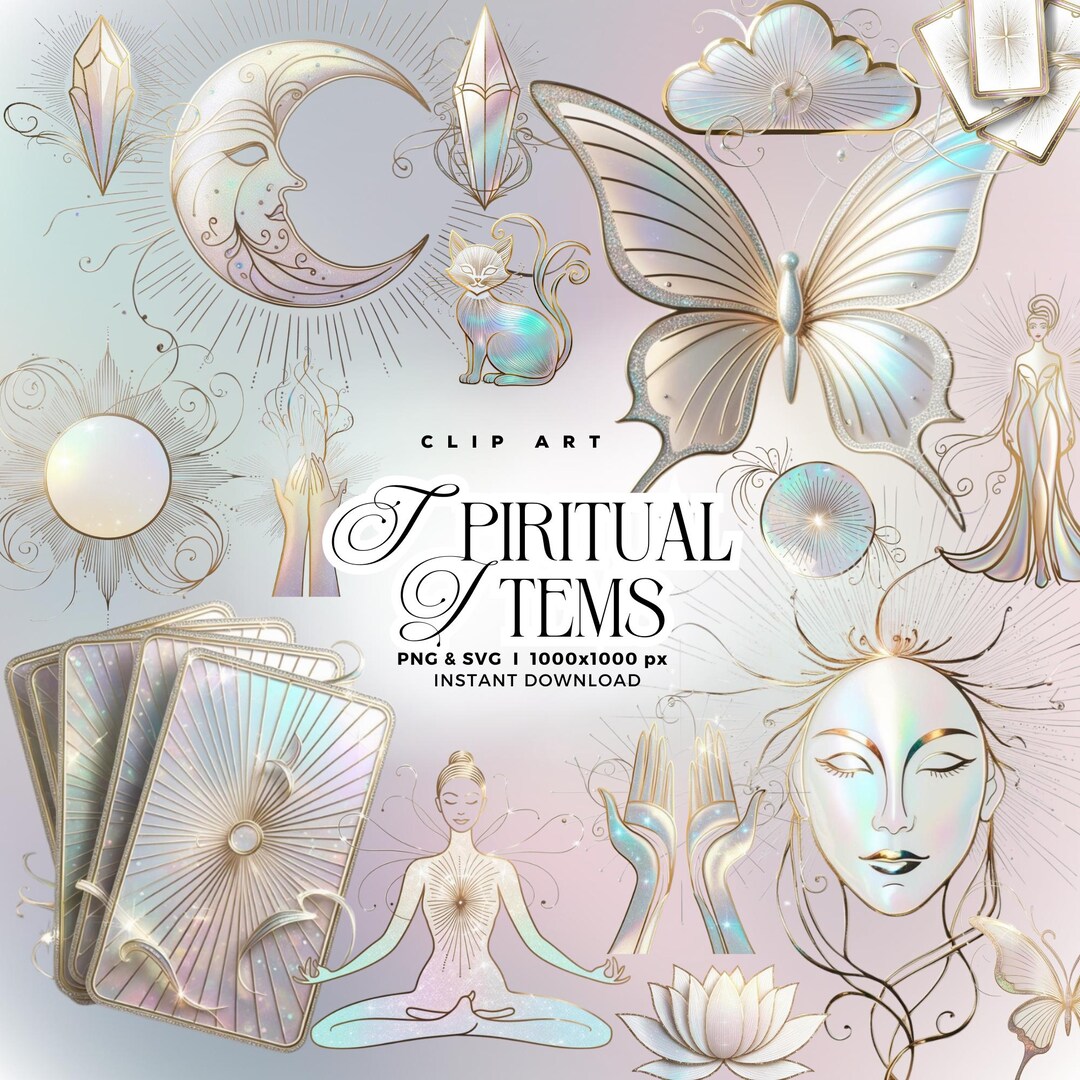 Spiritual Clip Art | 3D Gold Spiritual PNG Illustration | Digital ...