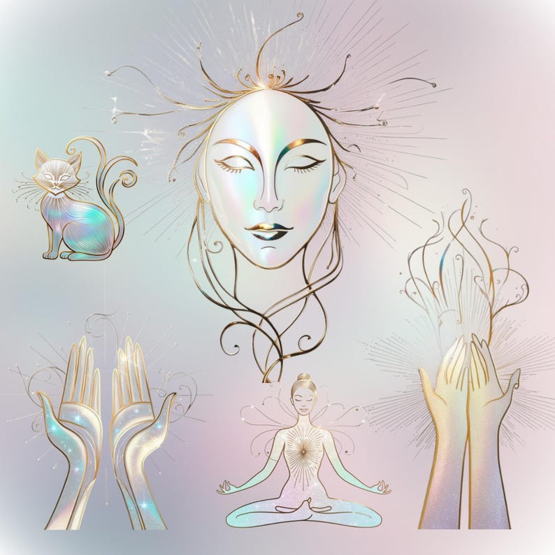 Spiritual Clip Art | 3D Gold Spiritual PNG Illustration | Digital ...