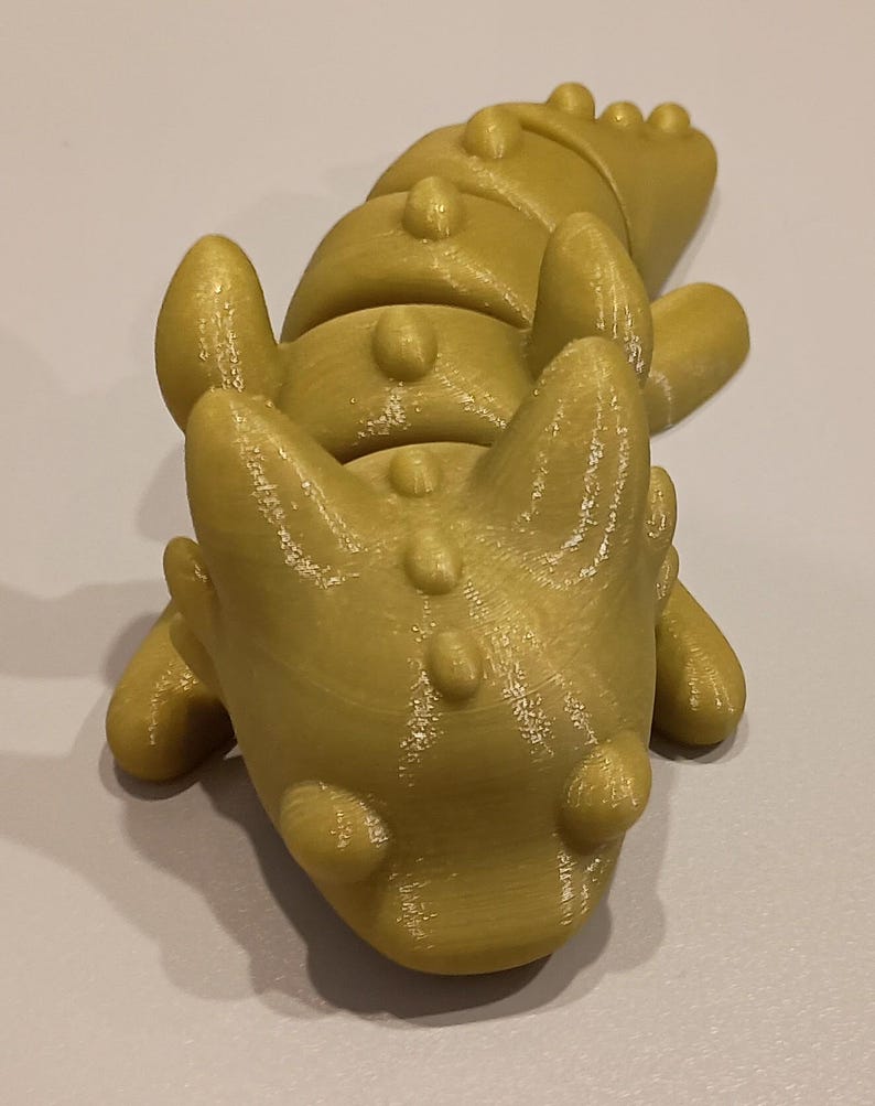 5.25" Long 3d Printed Articulating Baby Dragon by Zou3d / Desk Pet ...