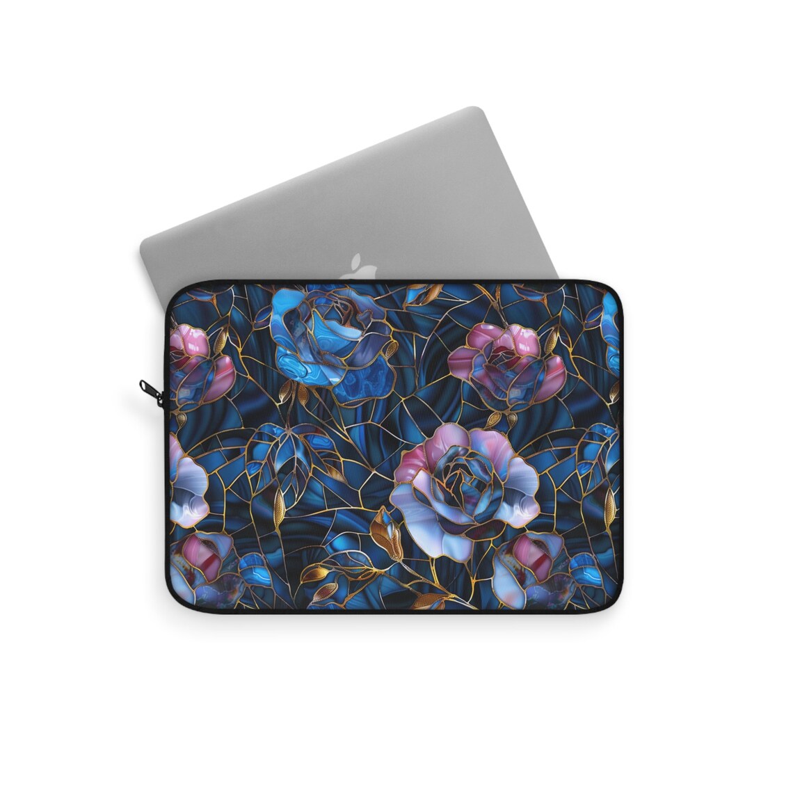 Dark Academia Gothic Roses Laptop Sleeve, Stained Glass Goth ...