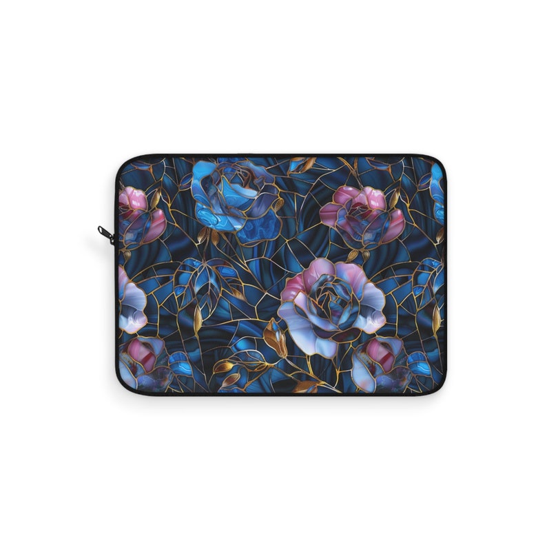Dark Academia Gothic Roses Laptop Sleeve, Stained Glass Goth ...