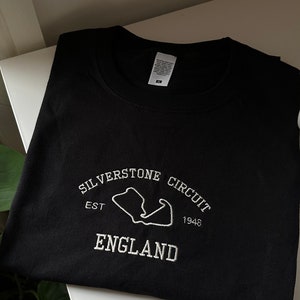 Silverstone Circuit England Embroidered T-shirt/sweatshirt, British GP ...