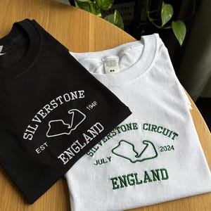 Silverstone Circuit England Embroidered T-shirt/sweatshirt, British GP ...
