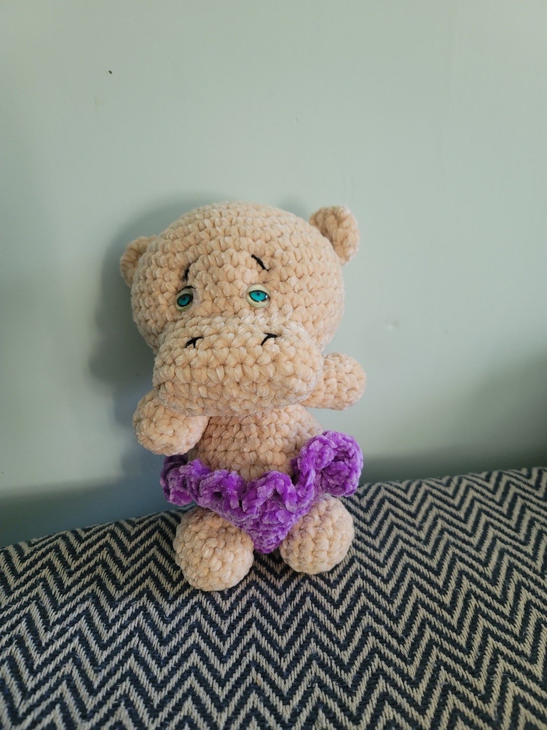 Amigurumi Hippo Crocheted From Plush Yarn - Etsy