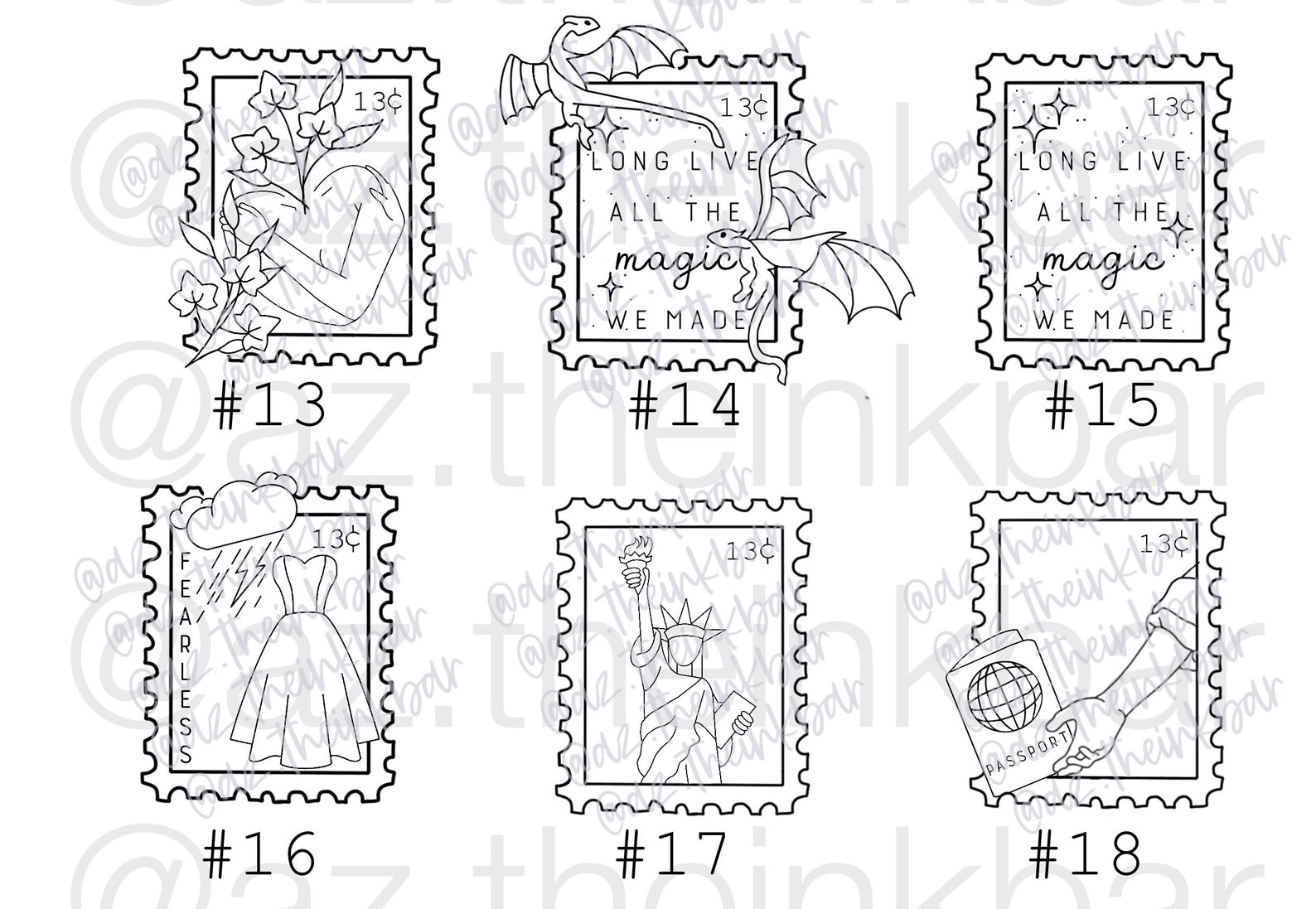 17-taylor Swift Stamp Tattoos 17 - Etsy