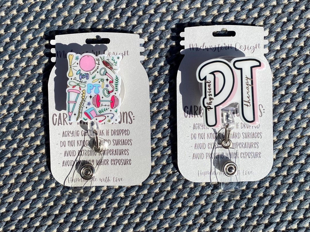 Physical Therapt | PT |badge Reel | ID Badge | Cute Gift for Her ...