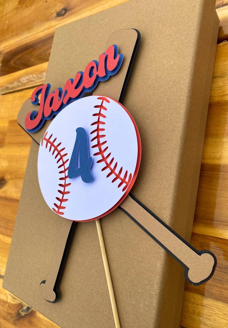 Custom Baseball Birthday Cake Topper: Party Decoration - Etsy