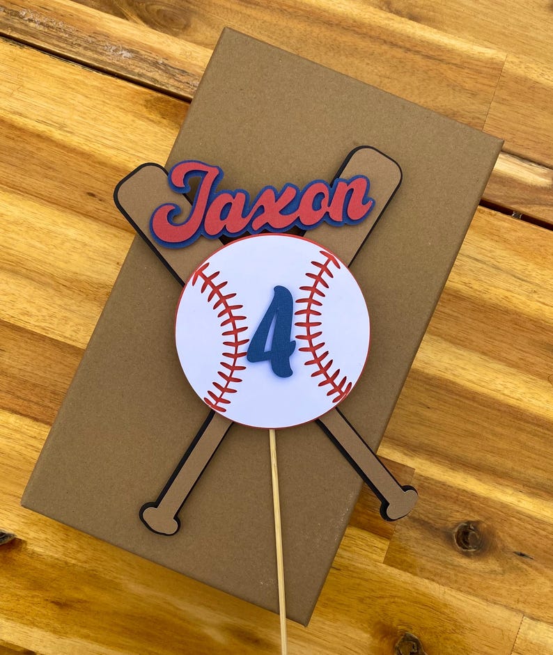 Custom Baseball Birthday Cake Topper: Party Decoration - Etsy