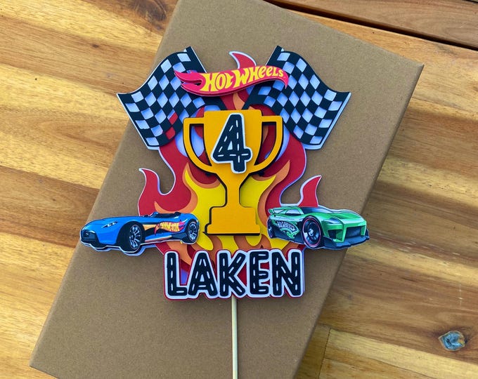 Hot Cars Cake Topper | Fast Cars Cake Topper | Flame Cake Topper | Hot ...