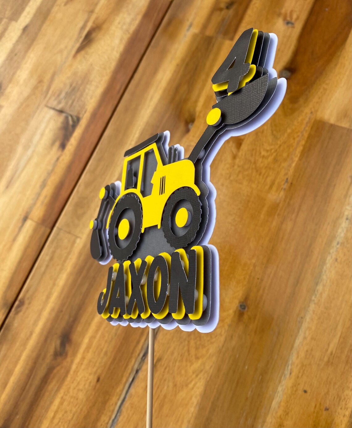 Customizable Excavator Cake Topper: Construction Birthday Party Decor ...