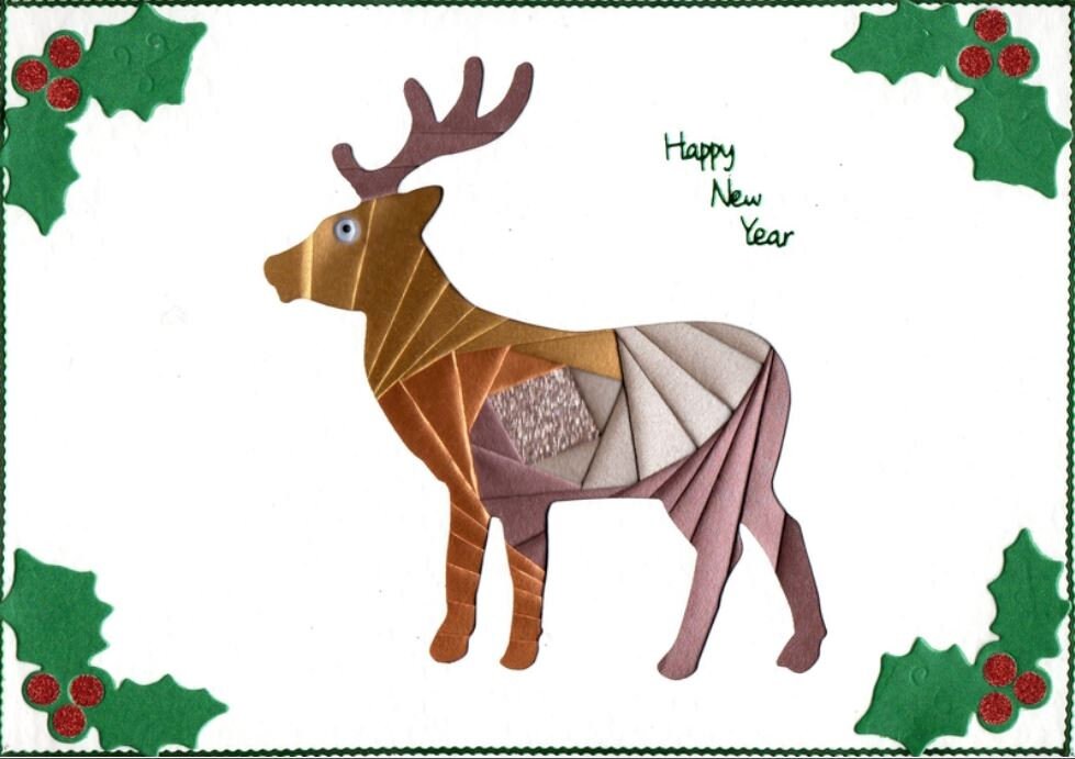 Iris Folding Craft Card Pack DEER / STAG X 4 C5 Size Create Stunning ...